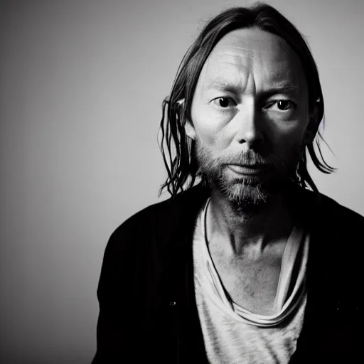 Thom Yorke singer songwriter long beard, a photo by | Stable Diffusion | OpenArt