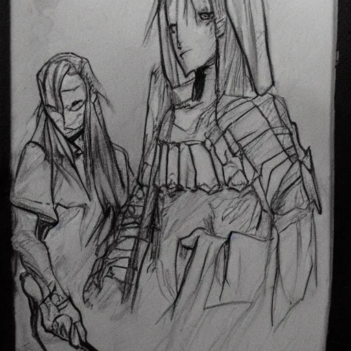 a messy scribble of a fantasy courtroom sketch, low | Stable Diffusion ...