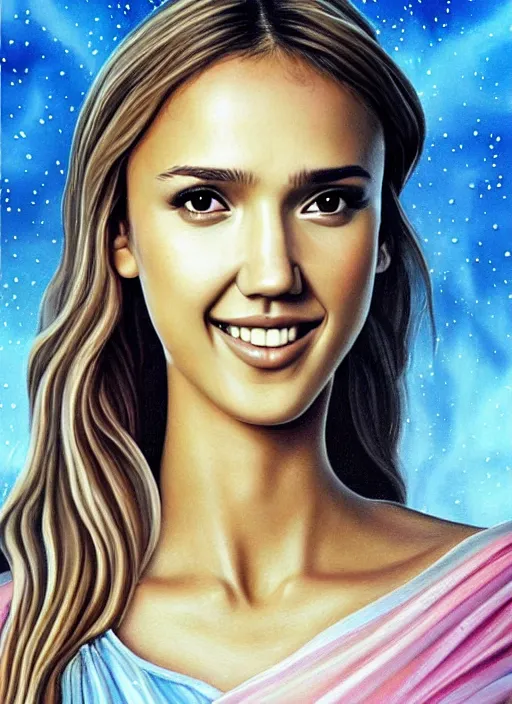 Greek goddess Jessica Alba as a 20 year old in her | Stable Diffusion ...
