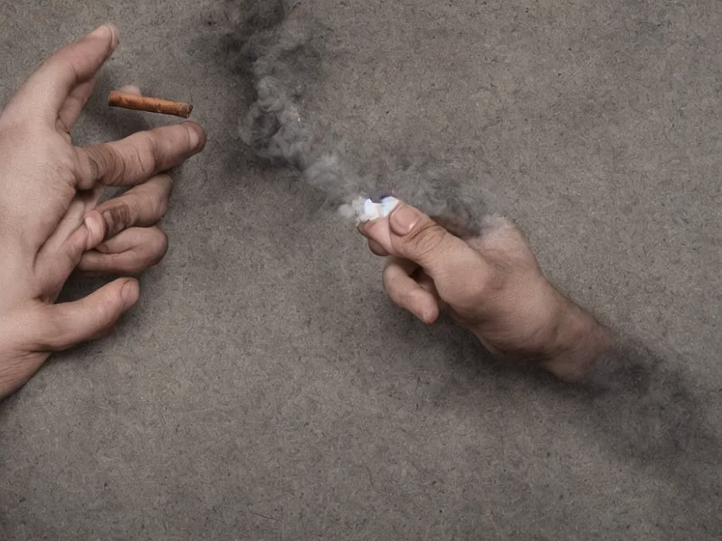 Close-up view of hyperrealistic thin soft hand holding | Stable ...