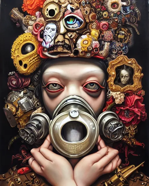 a maximalist portrait a with large lips and with large | Stable Diffusion | OpenArt