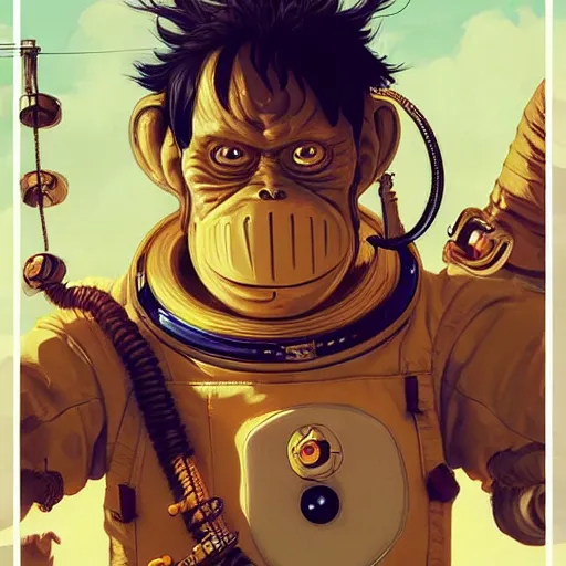 a monkey in a astronaut suit and luffy, intricate, | Stable Diffusion ...