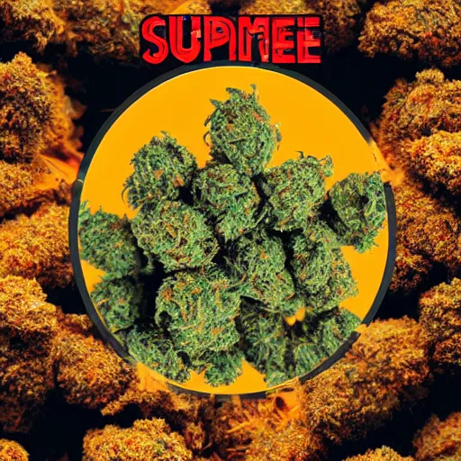 weed nugs in bodega album cover art with supreme logo | Stable ...