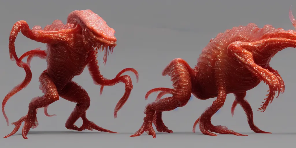 a translucent bio creature by neville page, ken | Stable Diffusion ...