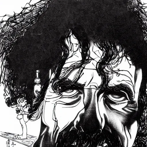 Frank Zappa Gantz manga panel award winning black and | Stable ...