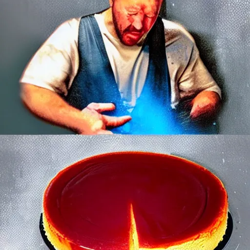 a man melting into a cheesecake | Stable Diffusion