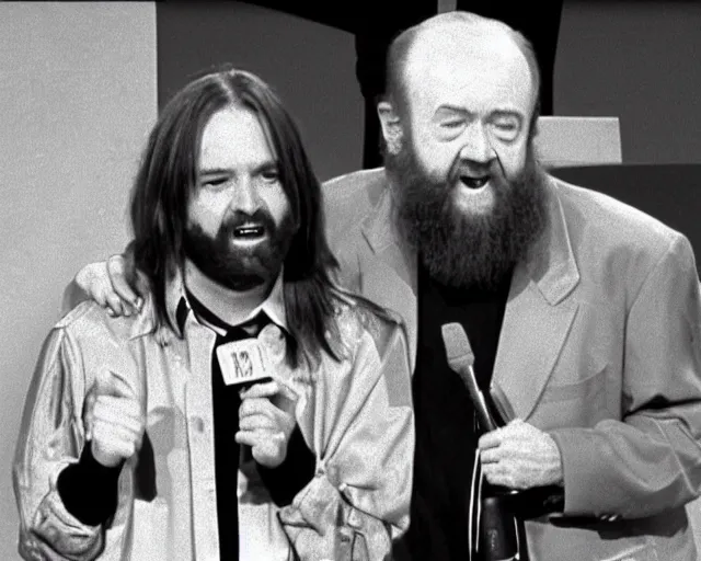 Mitch Hedberg and george carlin winning the price is | Stable Diffusion | OpenArt