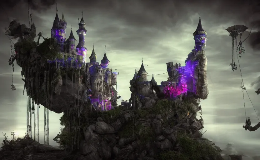 enchanted castle, hyper realistic cinematic view of | Stable Diffusion ...