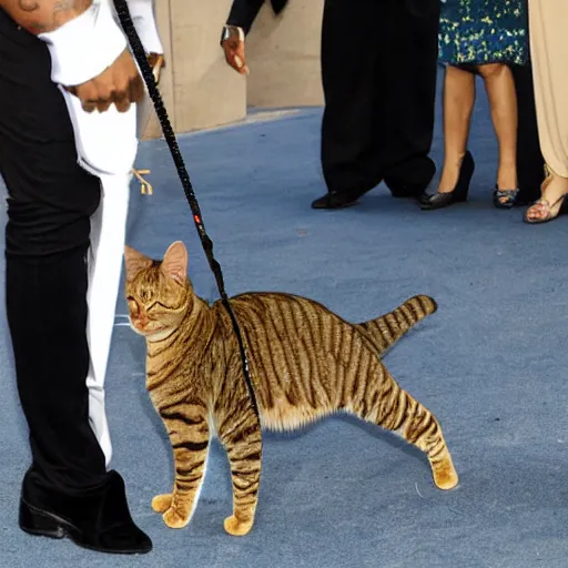 a royal cat commanding r kelly on a leash | Stable Diffusion | OpenArt