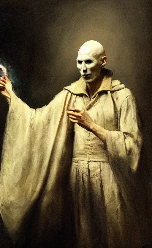 a beautiful painting of voldemort performing an occult | Stable ...
