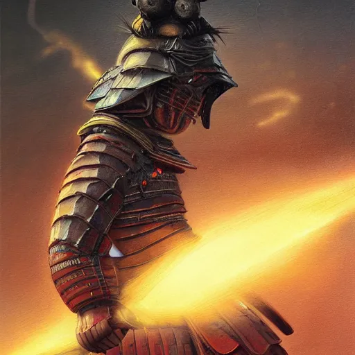 UHD closeup of a Samurai in a martian lightning storm, | Stable Diffusion