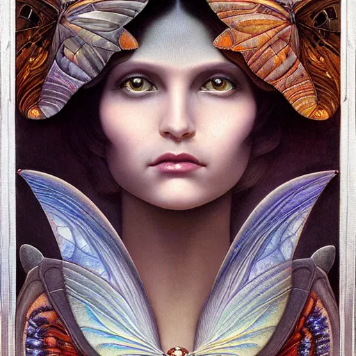 beautiful closeup portrait of an art deco faerie | Stable Diffusion ...