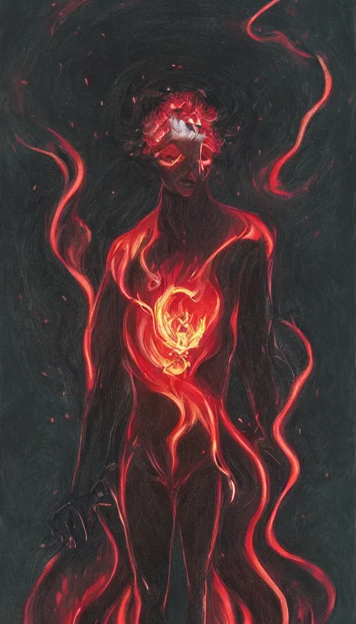 Full Portrait of the goddess of fire, illustration | Stable Diffusion ...