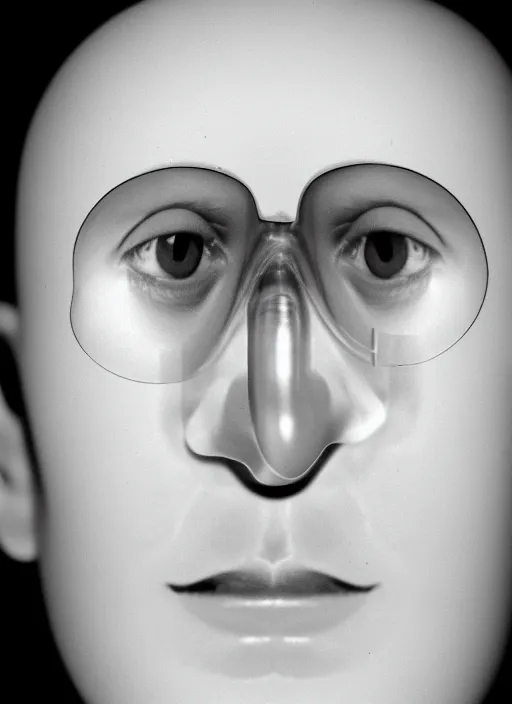 realistic object photo of a face made pure transparent | Stable ...