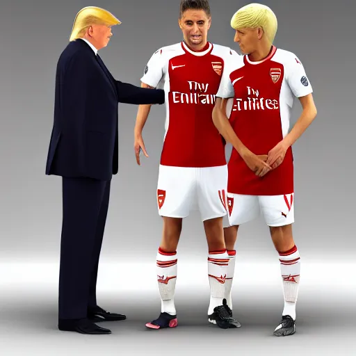 donald trump revealed as an arsenal player, | Stable Diffusion | OpenArt