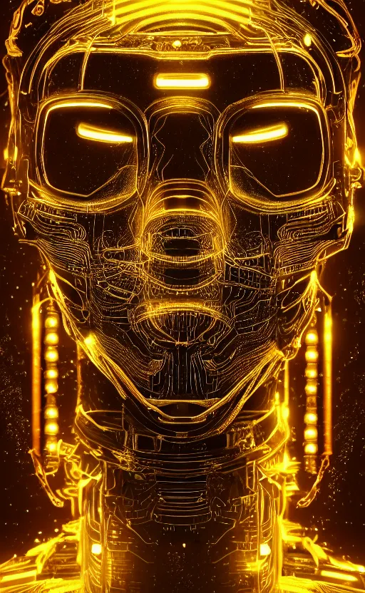 an intricate, detailed face of an android, translucent | Stable ...