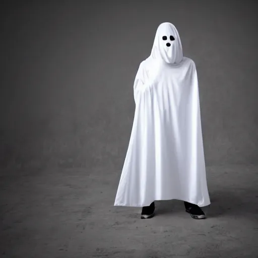 man dressed as ghost scared by real ghost | Stable Diffusion | OpenArt