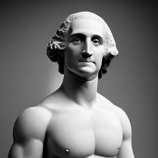 a photo of a muscular, shirtless, george washington. | Stable Diffusion ...