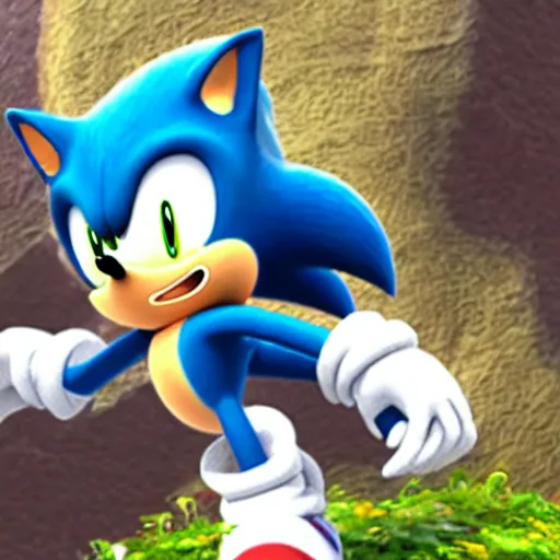 sonic the hedgehog in made in abyss by tsukushi | Stable Diffusion ...