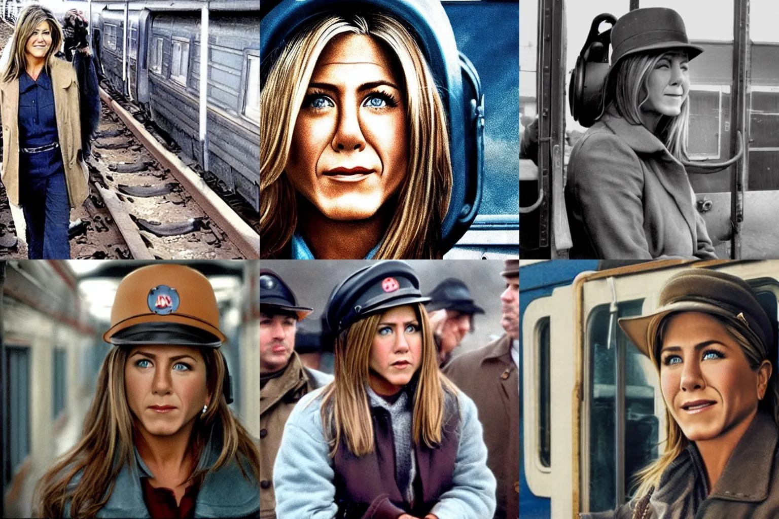 Jennifer Aniston as train car conductor in Russia, | Stable Diffusion | OpenArt