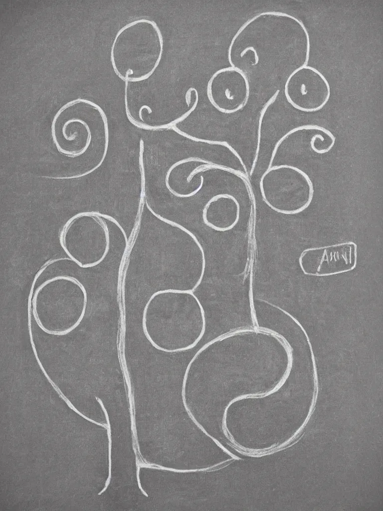 a chalkboard drawing of an acorn that turns into a | Stable Diffusion ...