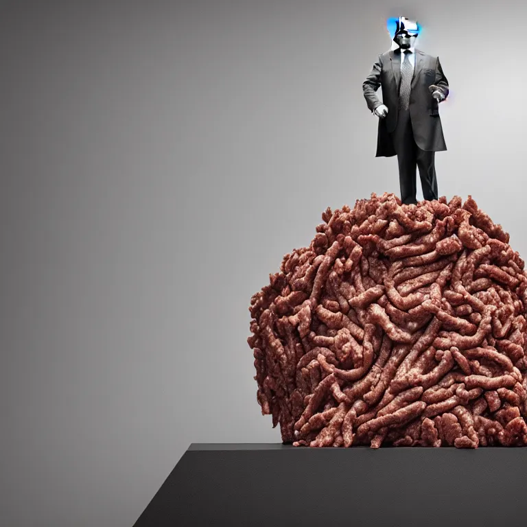 a statue of donald trump made out of ground beef, | Stable Diffusion ...