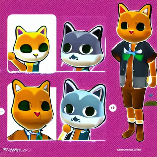 jeffrey the cat as an animal crossing character, | Stable Diffusion ...