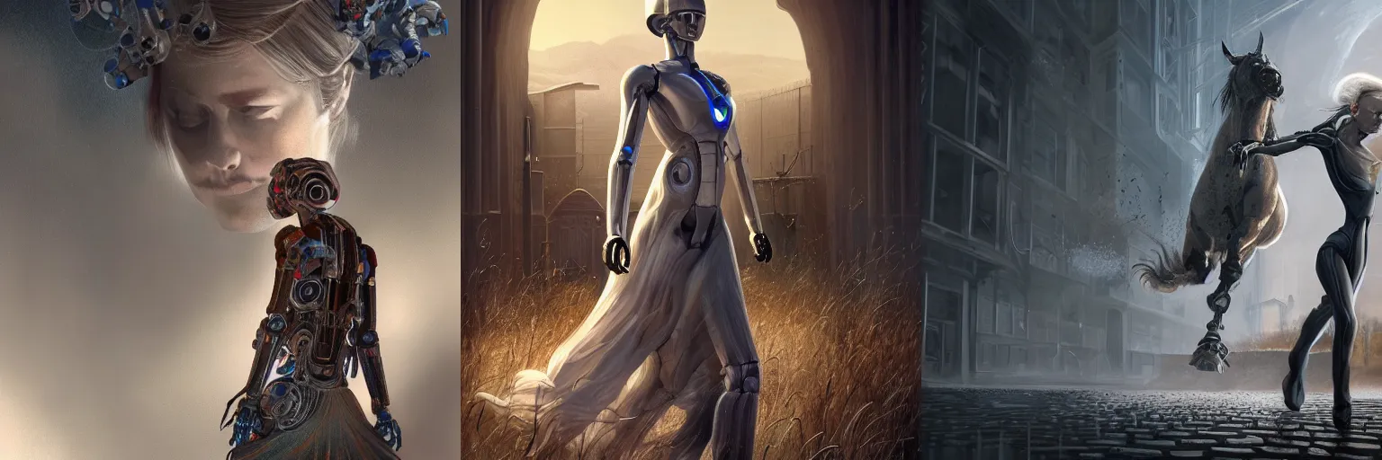 A beautiful masterpiece of Dolores Abernathy fleeing | Stable Diffusion ...