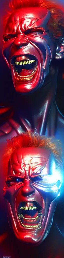 The Terminator laughing maniacally , sharp focus, | Stable Diffusion ...