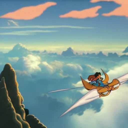Nausicaa ride a Mebe over the clowds, Miyazaki Hayao, | Stable ...
