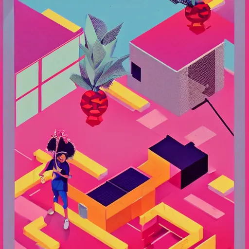 isometric flat art graphic for blog intros that is | Stable Diffusion ...