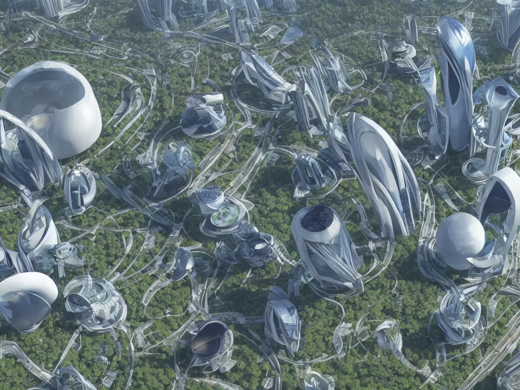 a beautiful view of an eco - friendly arcology, | Stable Diffusion ...