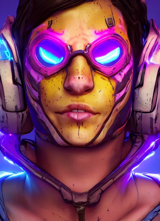 glowwave portrait of cat from borderlands 3, au | Stable Diffusion ...
