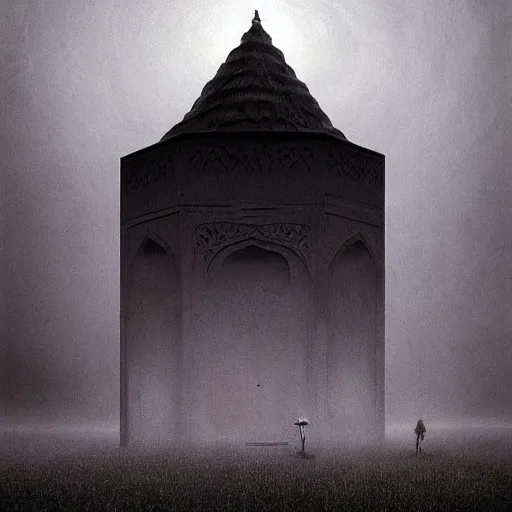 a big mosque in a Village, horror, fog, foster, highly | Stable ...