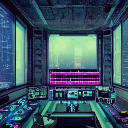 wide angle photo of 60‘s retro space control room from | Stable ...