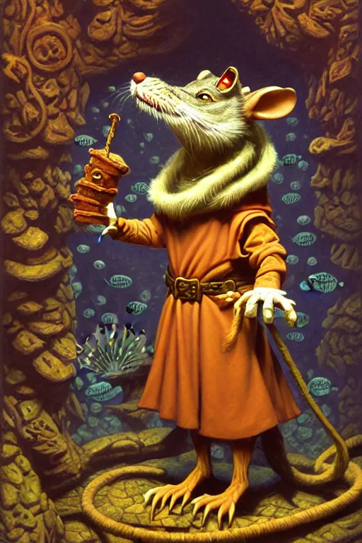 classic oil painting, an anthropomorphic bipedal rat | Stable Diffusion ...