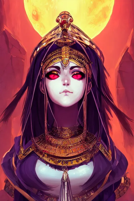 a portrait of a smirking necromancer queen cleopatra, | Stable ...