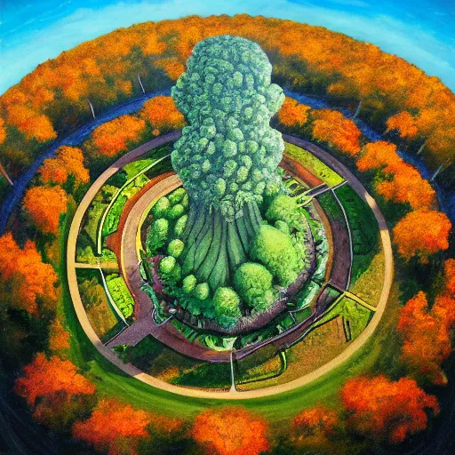 Aerial view of A beautiful, gigantic, 1000-foot-tall | Stable Diffusion ...