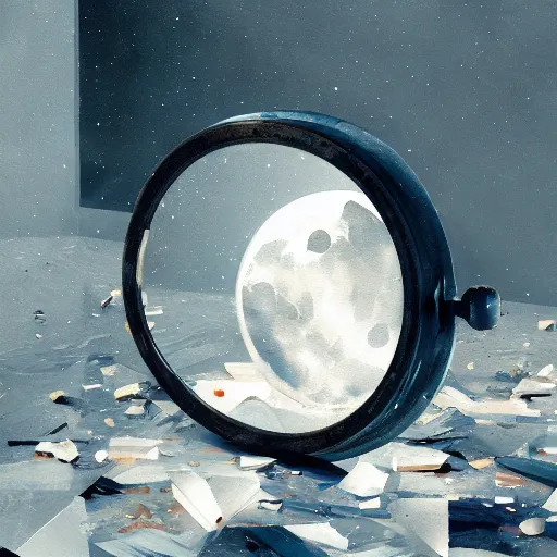 a broken mirror, many pieces, broken, shards, lying on | Stable ...