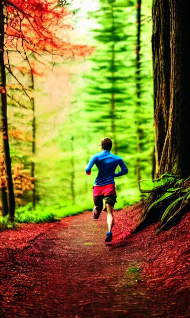 creature running in the forest, colorful chromatic | Stable Diffusion ...