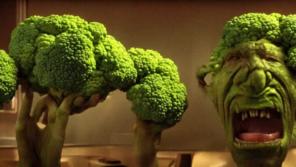giant monster made of broccoli and sharp teeth eating | Stable ...