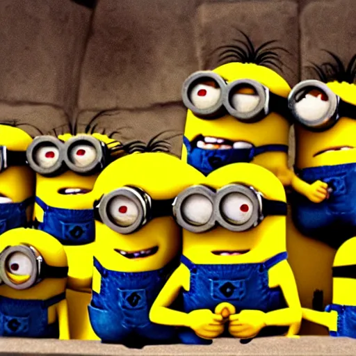 vhs screenshot of adorable minions at the battle of | Stable Diffusion ...