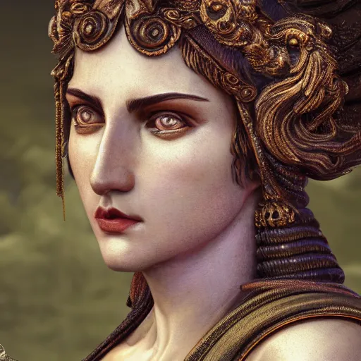 highly detailed close up portrait of Athene, goddess | Stable Diffusion | OpenArt