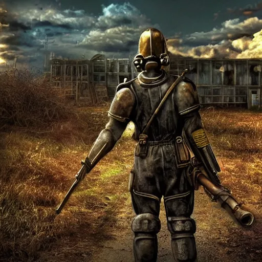 art of fallout, photo, realistic, hdr, golden hour | Stable Diffusion ...