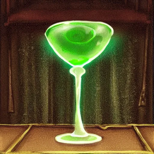 a magical green glowing potion standing in an old | Stable Diffusion ...