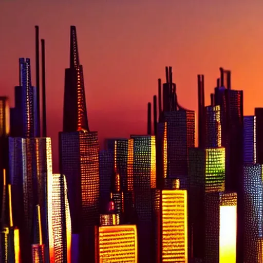 A city skyline made out of utensils instead of | Stable Diffusion | OpenArt