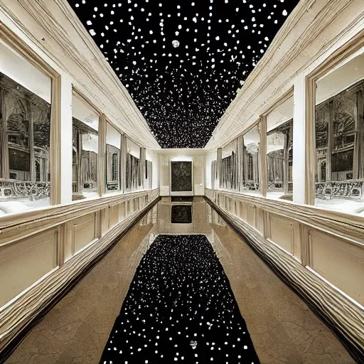 a room made entirely of mirrors, mirror floors, mirror | Stable Diffusion
