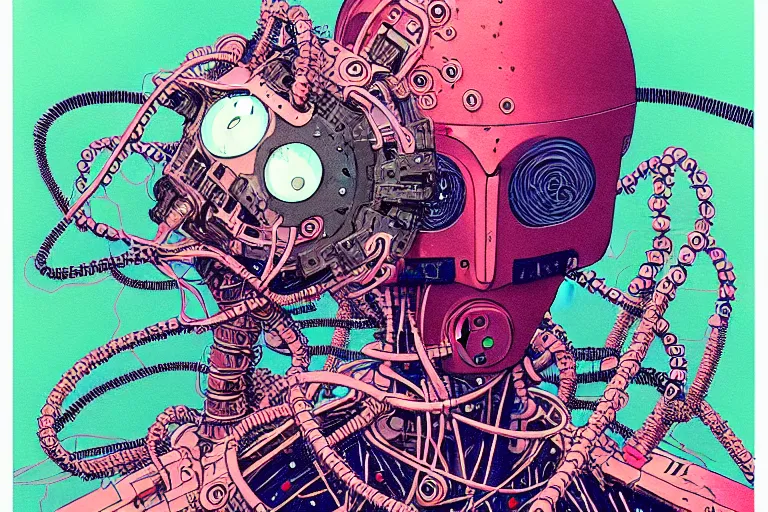 risograph grainy drawing vintage sci - fi, antagonist, | Stable ...