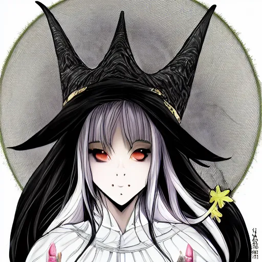 portrait of the witch of the holy night, anime fantasy | Stable ...