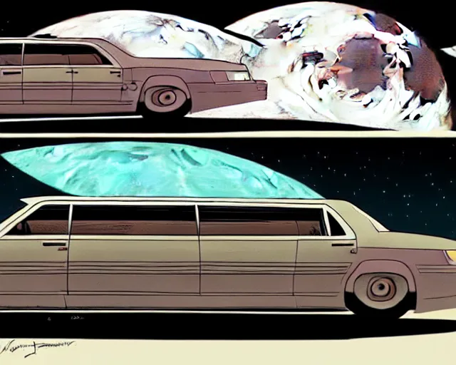 a study of cell shaded cartoon huge limousine, in | Stable Diffusion ...